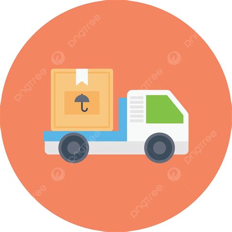 Logistics Truck Packaging Icon Vector Truck Packaging Icon Png And