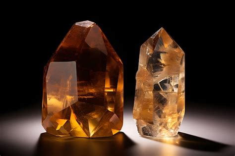 Premium Photo A Group Of Crystal Objects
