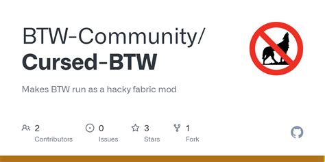 Github Btw Communitycursed Btw Makes Btw Run As A Hacky Fabric Mod