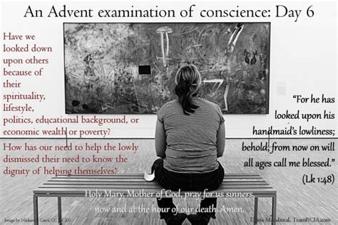 Advent Examination Of Conscience Day 6 Examination Of Conscience Conscience Advent