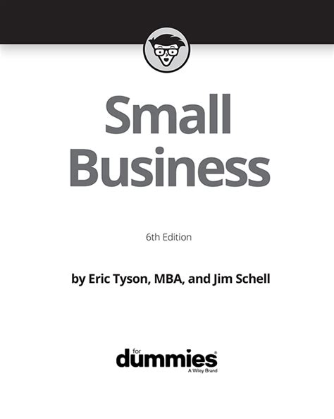 Title Page Small Business For Dummies 6th Edition Book