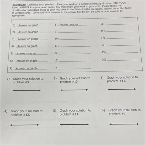 Solved Directions Complete Each Problem Show Your Work On