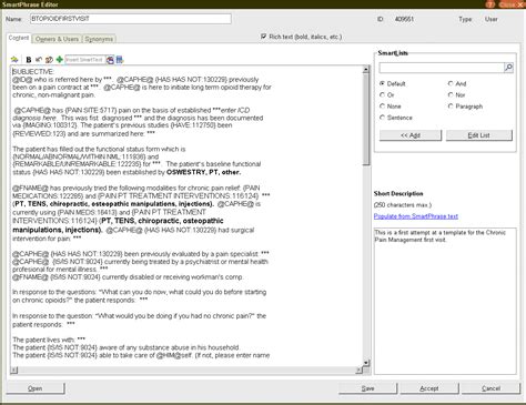 Epic Progress Note Templates