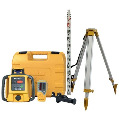 Topcon RL H C Self Levelling Construction Laser Level With Receiver Holder Case Tripod