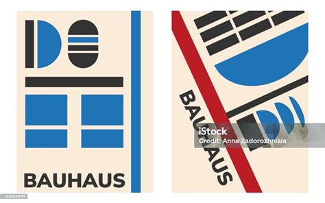 잔인한 디자인 요소 기하학적 모양의 포스터 트렌디한 90년대 스타일 바우하우스 디자인 스타일 포스터에 대한 스톡 벡터 아트 및 기타 이미지 Istock