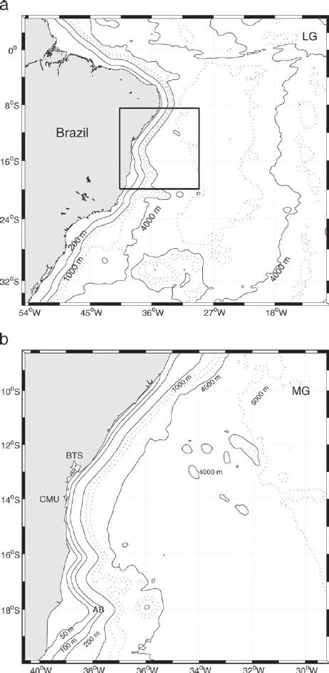 Roms Nested Grid System And Bathymetry Used A Large Grid Lg And
