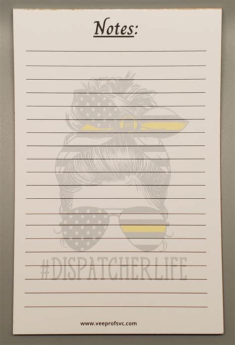Ems Dispatcher Life Notepad Vees Professional Services Llc