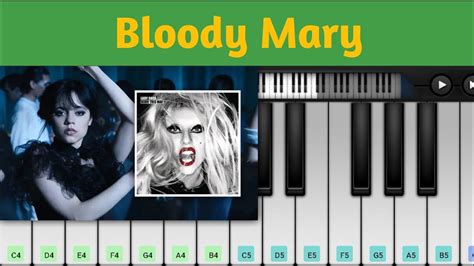 Wednesday Dance Lady Gaga Bloody Mary Piano Tutorial Youtube