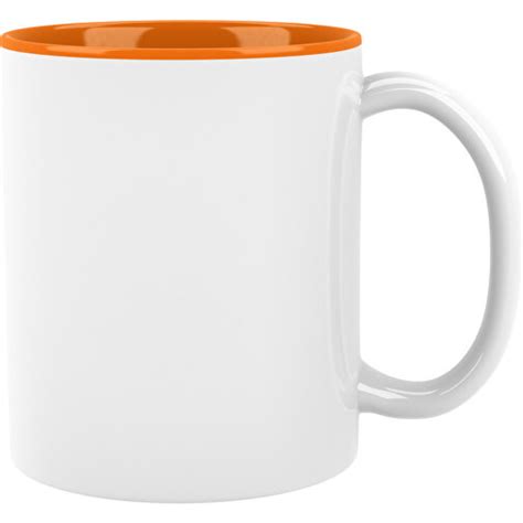 Sublimations Tasse 300 Ml Weiß Orange Keramik 340g Als