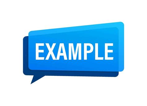 Example Label Sign Speech Bubble Vector Stock Illustration