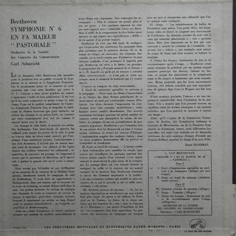 Beethoven Symphony No In F Op Pastoral Record Player