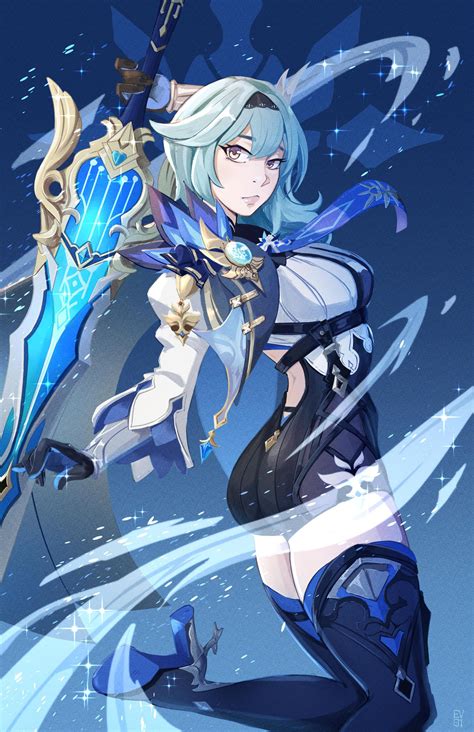 Eula Fanart R Genshin Impact