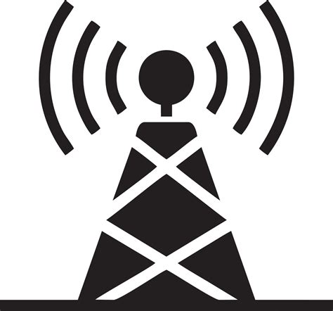 Signal Communication Information Connection Wireless Icon Symbol Vector Image Illustration Of