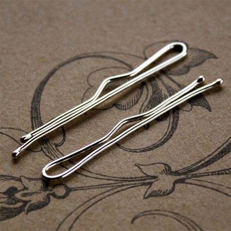 Pair Of Sterling Silver Bobby Pins Etsy Silver Bobby Pins Silver