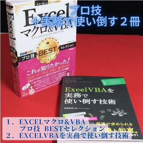 【コンピュータ／it書】excelマクロandvba プロ技＋実務で使い倒す2冊 メルカリ