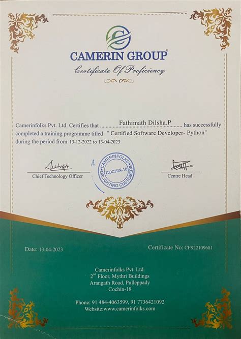 Fathimath Dilsha P On Linkedin Successfully Completed A 6 Month