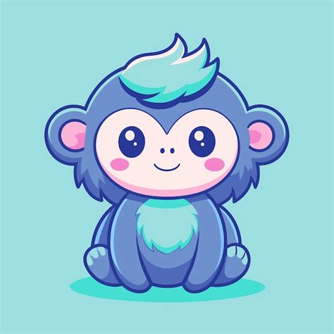 Premium Vector Cute Gorilla Chibi Pastel Colors