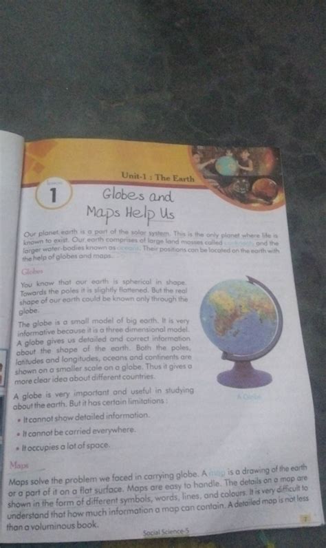 Unit The Earth Globes And Maps Help Us Our Planet Earth Is A Part O