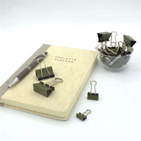 Army Green Binder Clips School And Office Stuff