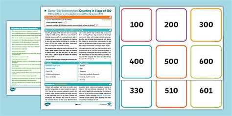 Year 3 Maths Same Day Intervention Counting In Steps Of 100