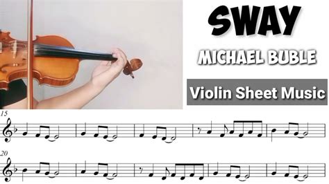 Free Sheet Sway Michael Buble Violin Sheet Music Youtube