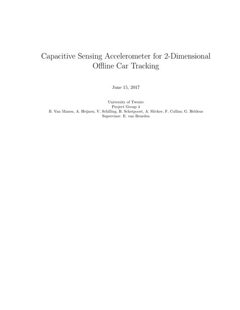 Pdf Capacitive Sensing Accelerometer