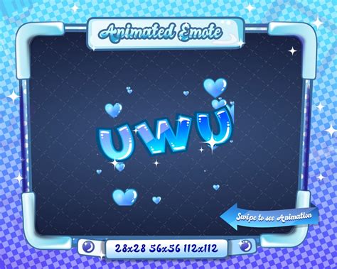 Animated Static Emote Uwu Animated Uwu Emote Uwu Sparkle Etsy