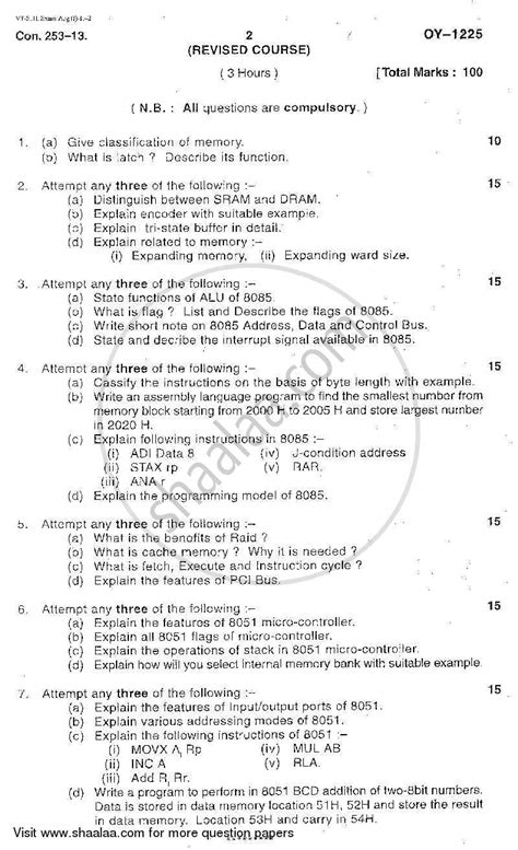 Microprocessor And Microcontrollers 2013 2014 Bsc It Information