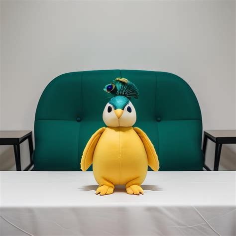 Cute Peacock Toy Isolated Premium Ai Generated Image