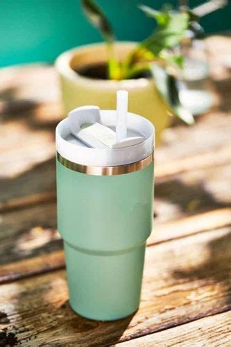 Vacuum Insulated Double Cups Travel 20oz Straw Wall Stainless Steel Cup