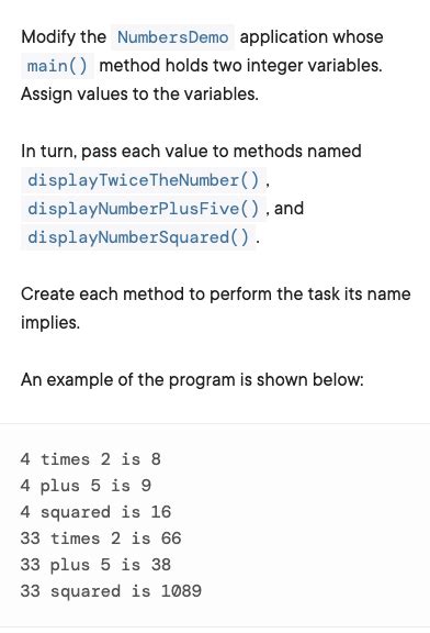 Solved Modify The Application Whose Method Holds Two Integer