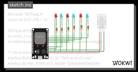 Job4monitoring Suhu Wokwi Esp32 Stm32 Arduino Simulator