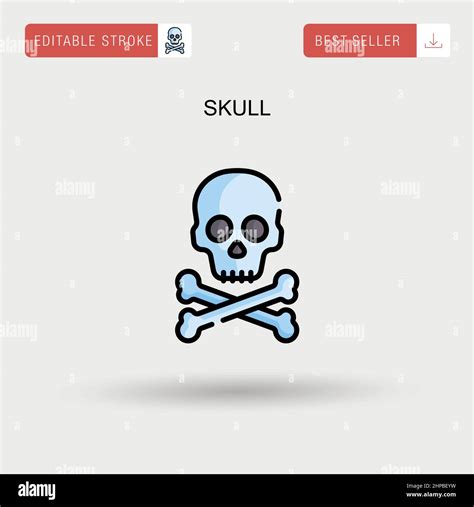 Skull Simple Vector Icon Stock Vector Image And Art Alamy