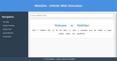 Websim Infinite Web Simulator