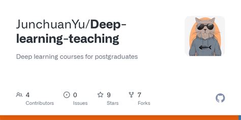 Github Junchuanyu Deep Learning Teaching Deep Learning Courses For
