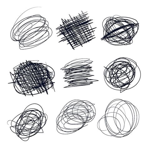 Premium Vector Random Scribbles Set Hand Drawn Scribbles Doodle Vector Set