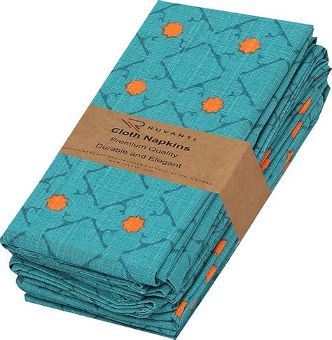Ruvanti Cloth Napkins Pack X Inch Dinner Napkins Soft Absorbent Cotton Napkins