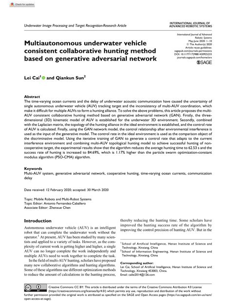 Pdf Multiautonomous Underwater Vehicle Consistent Collaborative Hunting Method Based On