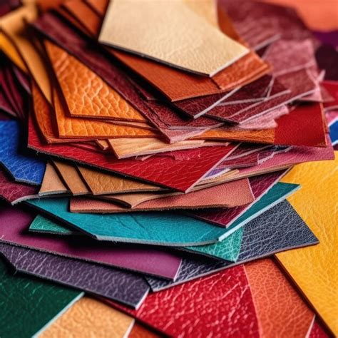 Premium Photo The Colored Leathers Are Raw Materials For Handmade