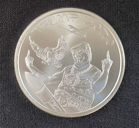 Mavin Donald Trump 2020 Silver Shield Giving Middle Finger 1oz Silver