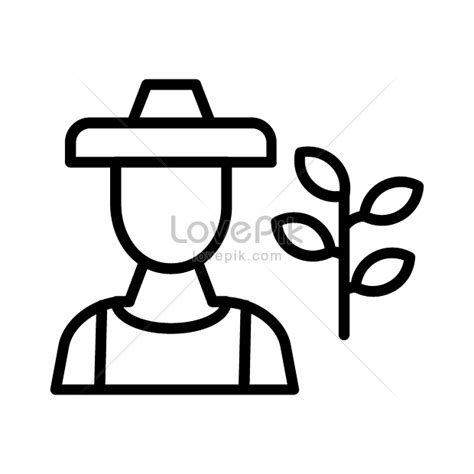 농부 라인 Png 일러스트 및 벡터 이미지 무료 다운로드 Lovepik