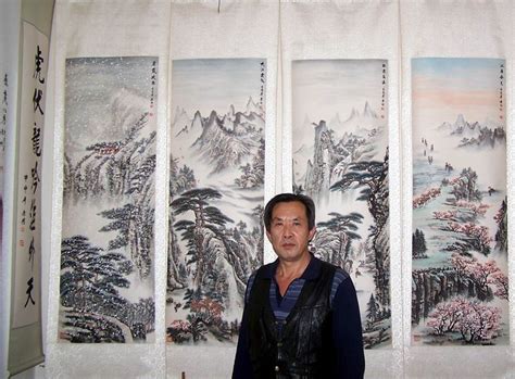 画家李明杭州画家明山水画家明大山谷图库