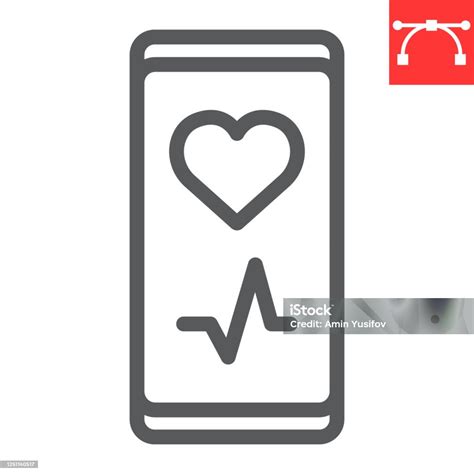 健身應用線圖示健身和運動智慧手機符號向量圖形可編輯筆觸線性圖示eps 10向量圖形及更多互聯網圖片 互聯網 健保和醫療 健身運動