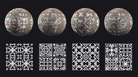 Artstation 150 Decorative Tileable Alpha Patterns Brushes