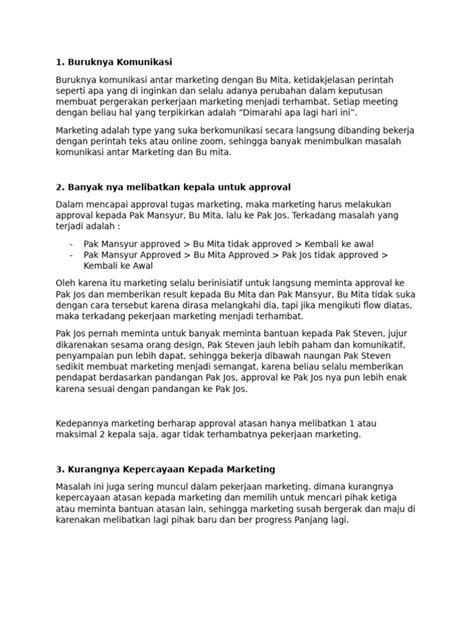 Marketing Problem Pdf