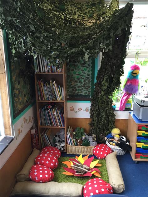 Woodland Reading Area We Used The Bookshelf As The Trunk And Hung Cargo