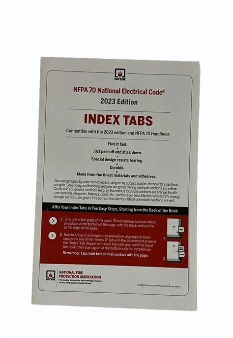 2020 Edition Nfpa 70 Index Tab At ₹ 110 Piece North Delhi New Delhi Id 2854419542430