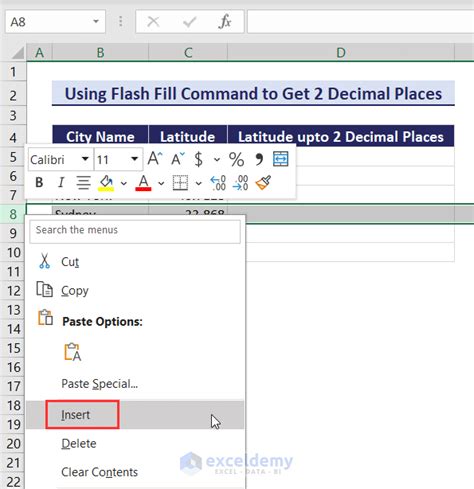 how to get 2 decimal places without rounding in excel 4 methods