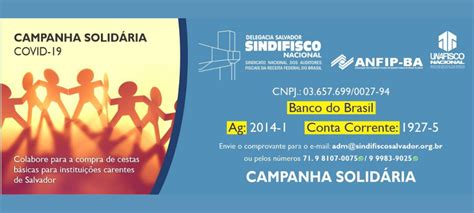 Campanha Solidária Covid 19 Sindifisco Nacional