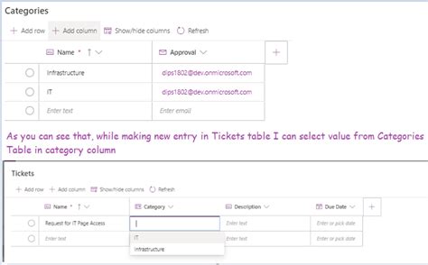 Relationship Between Tables In Dataverse Using Power App From Ms Team